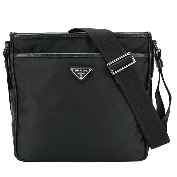 Prada | Bags | Prada Black Shoulder Diagonal S Crossbody Triangle ...